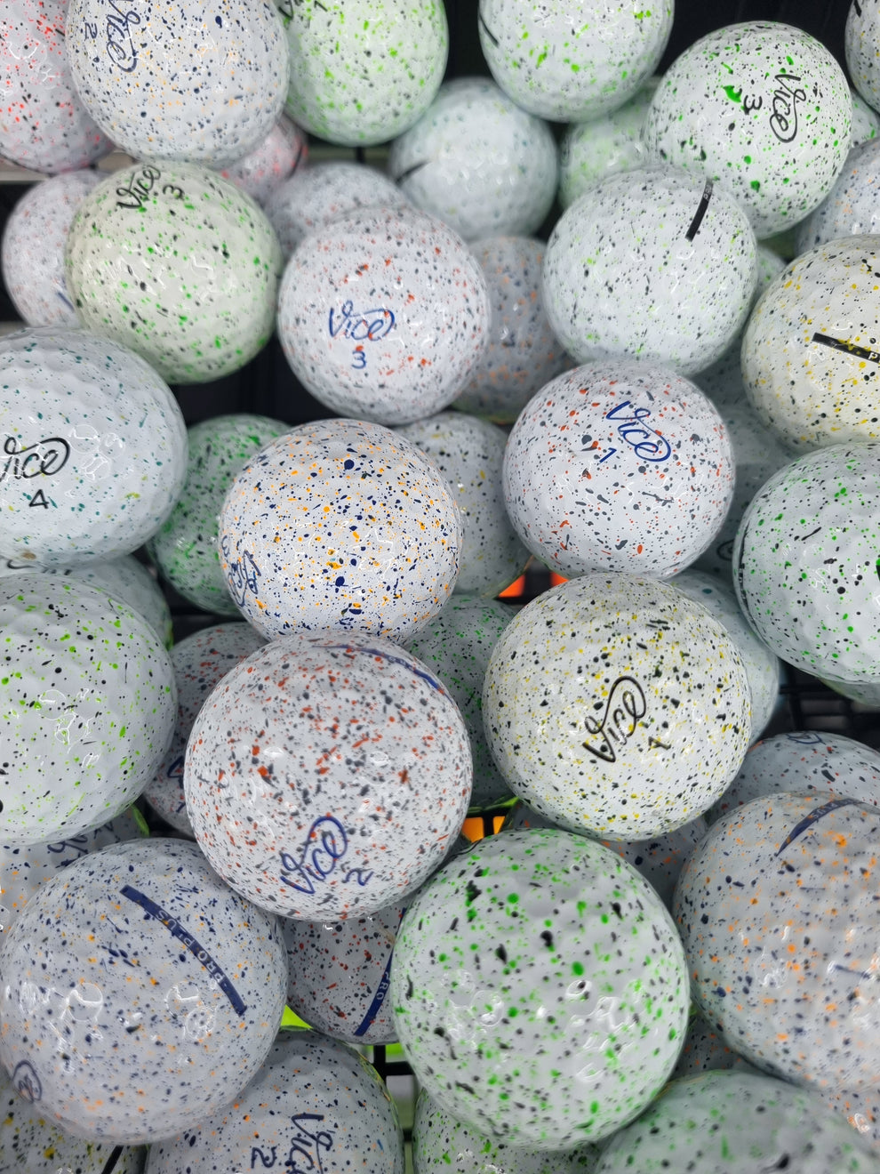 Mint Grade Vice Paint Splatter mixed 10 pack – Spot On Golf Balls
